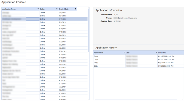 Application Management