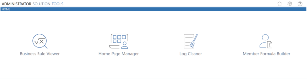 Administrator Solution Tools Dashboard