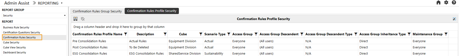 Security Report Set