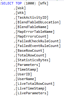 OneStream Application Database Tables