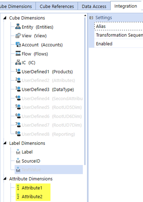 Workflow and Cube Settings