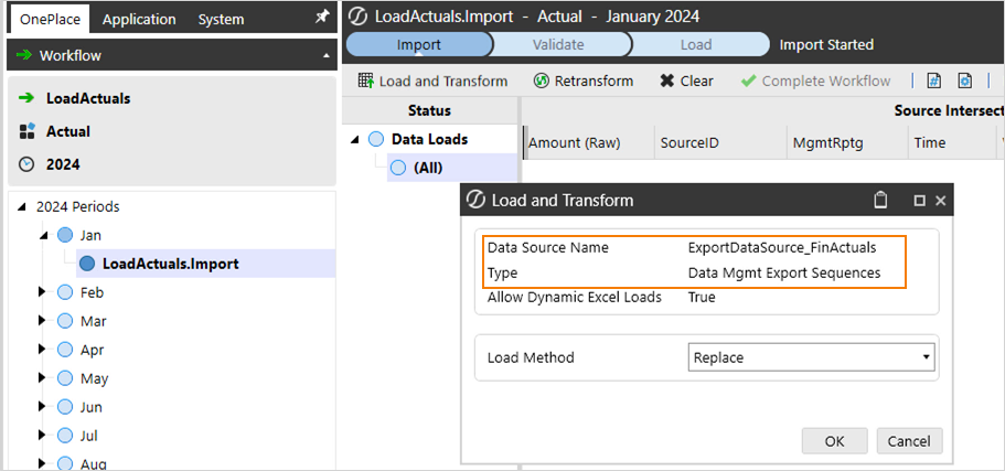 Data Management Export Sequences Data Source