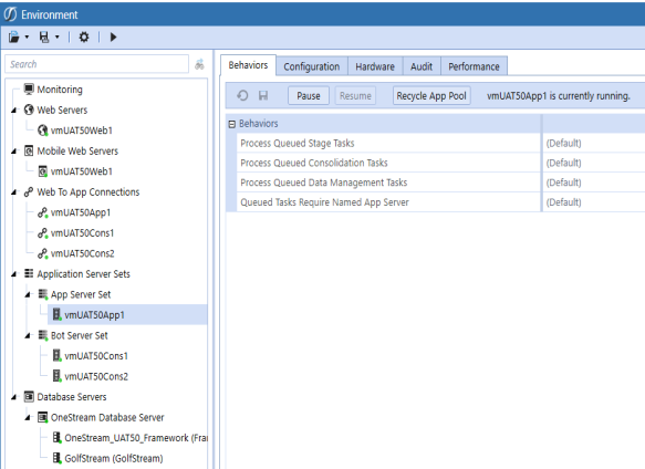 Application Server Behavior