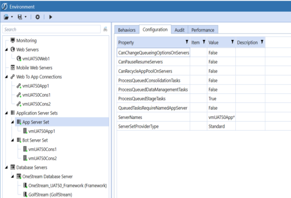 Working With Application Server Sets