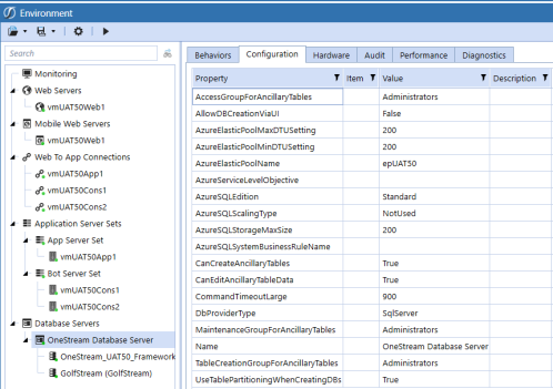 Database Servers (Connection Items)