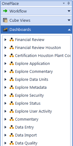 Using OnePlace Dashboards