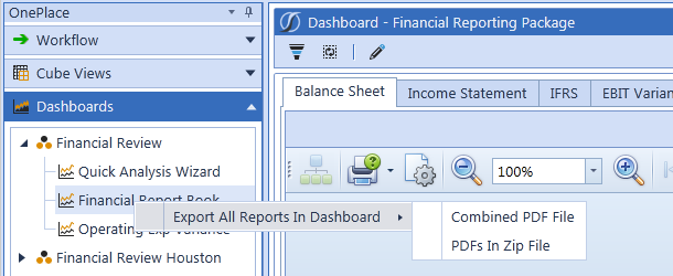 Using OnePlace Dashboards