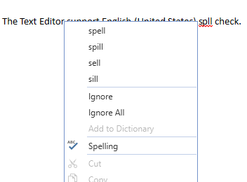 Text Editor Ribbon