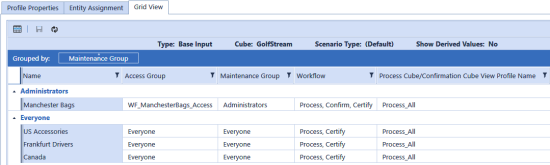 Workflow Profile Grid View