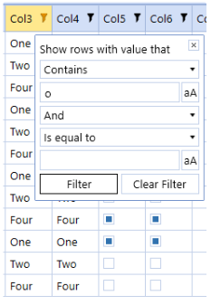 SQL Table Editor Filtering