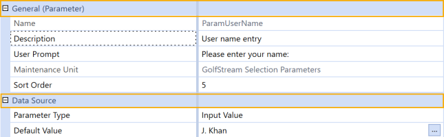 About Parameter Definitions