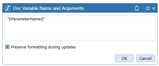 Parameters in Extensible Documents