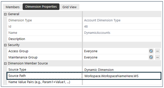 Configure a Dynamic Dimension