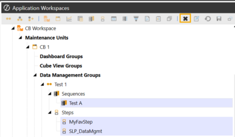 Build Data Management Sequences and Steps in Workspaces