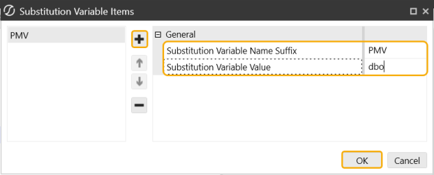Substitution Variable Items