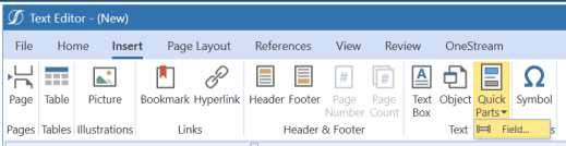 Document Variable Setup