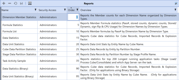 Report Setup