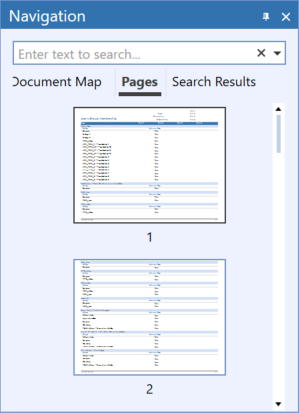 Report Viewer Pane