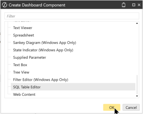 SQL Table Editor Example