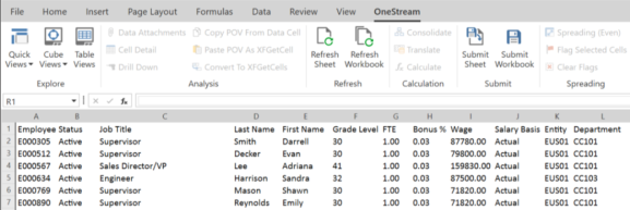 Table Views Spreadsheet/Excel Ribbon Button