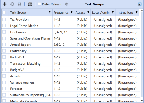 Manage Task Groups
