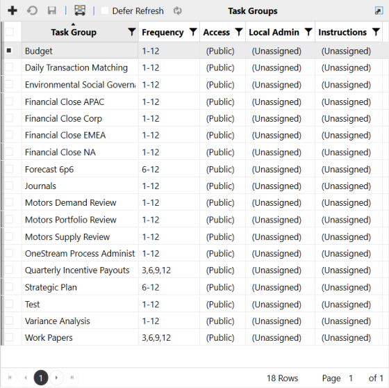 Manage Task Groups