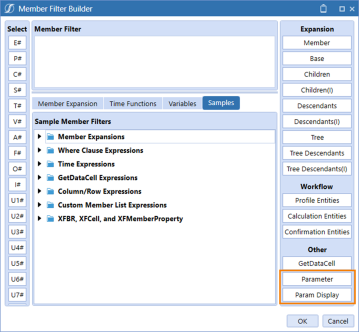 Samples of Member Filter Functions