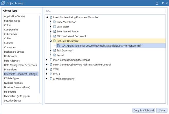Insert a Rich Text Document in Text Editor