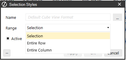 Selection Styles for Cube Views