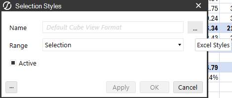 Selection Styles for Cube Views