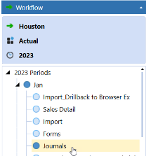 Create Journal Using Selected Template