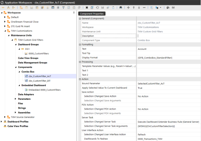 Appendix C: Custom Filter Dashboard (Transaction Matching)