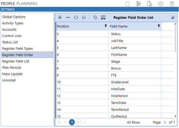 Register Field Order